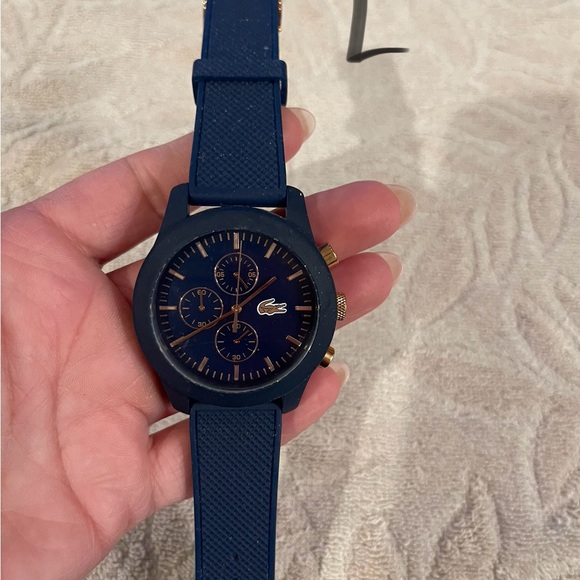 Lacoste | Accessories | Lacoste Blue And Gold Watch | Poshmark